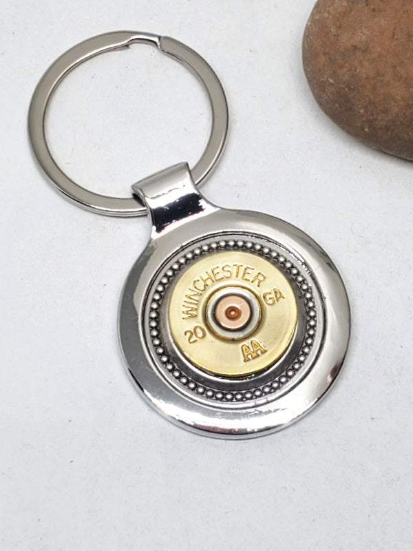 20 Gauge Shotshell Round Stainless Key Ring – SureShot Jewelry