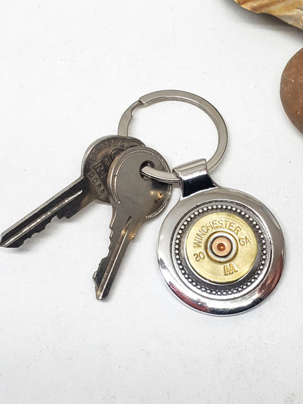 20 Gauge Shotshell Round Stainless Key Ring – SureShot Jewelry