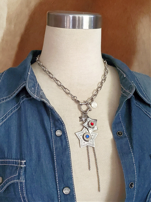 Bullet Jewelry - Ricochet Round Medallion Bullet Necklace SureShot Jewelry