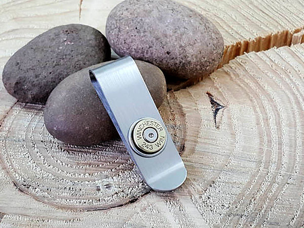 Bullet Money Clip - Slim Style - 243 Caliber – SureShot Jewelry