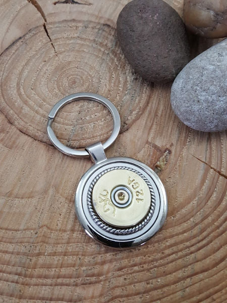12 Gauge Shotshell Round Stainless Steel Key Ring - Several Brands ...