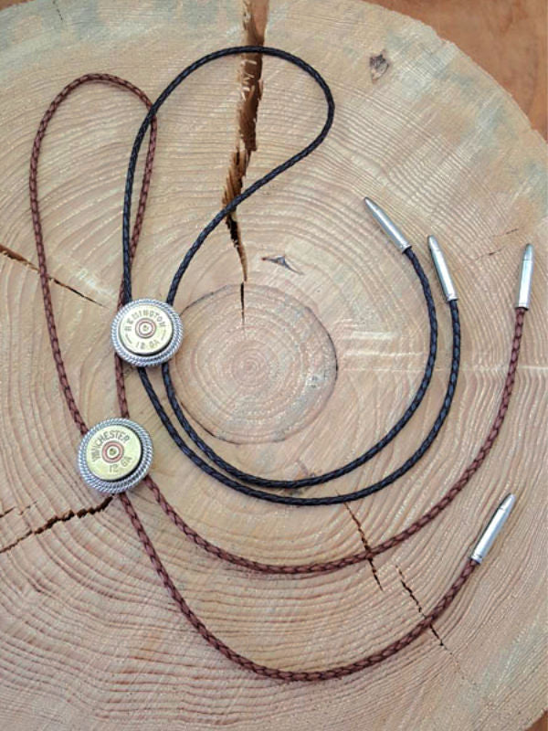 Bolo Ties - Western Wear - 12 Gauge Shotgun Casing Leather Bolo Tie ...