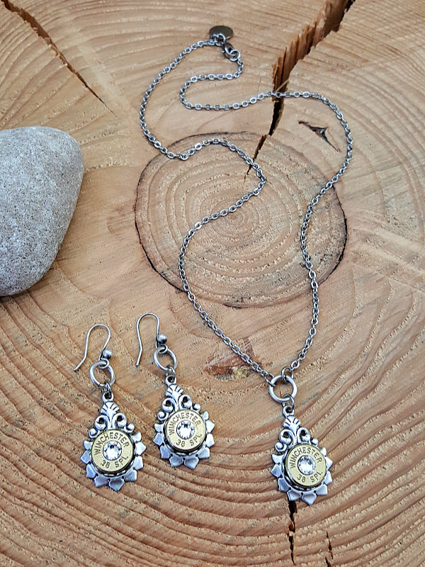 Jewelry Set - Vintage Inspired Bullet Necklace & Earring Gift Set ...