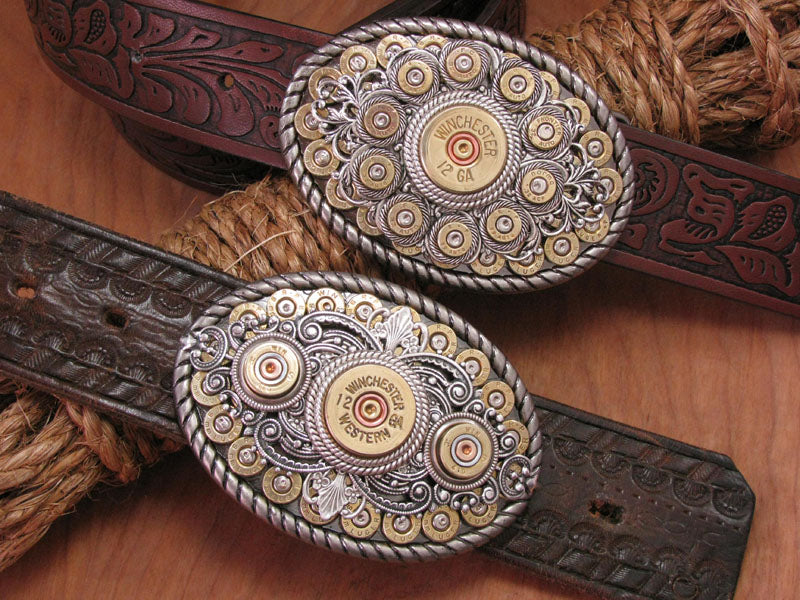 Shotshell & Bullet Oval Belt Buckle - BEST SELLER! – SureShot Jewelry