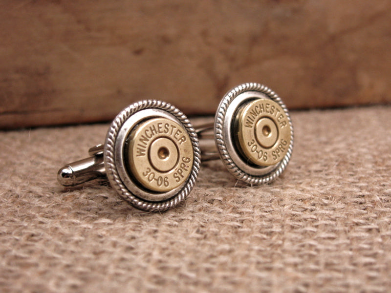 Brass 30-06 Bullet Cuff Links – SureShot Jewelry